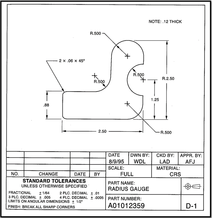Quiz - Blue Print Reading Part for Machinist